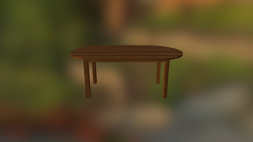 Rustic Table - 3D model by Creative Market (@creativemarket) [d230e19 ...