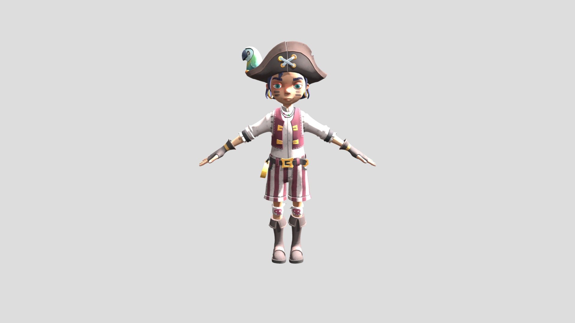 Brave Pirate body Rigged - Download Free 3D model by Harlie/Kaeul ...