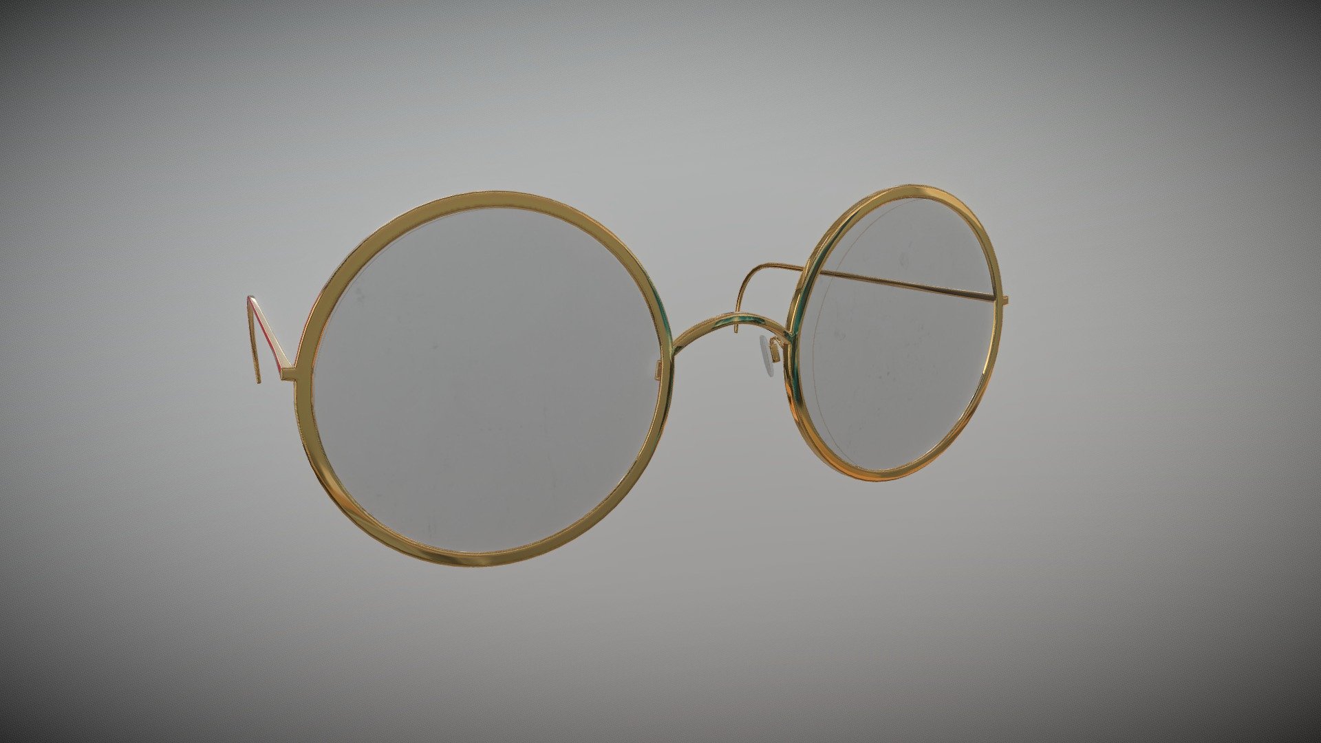Round golden glasses - Download Free 3D model by mxdarkside [d2397f2 ...
