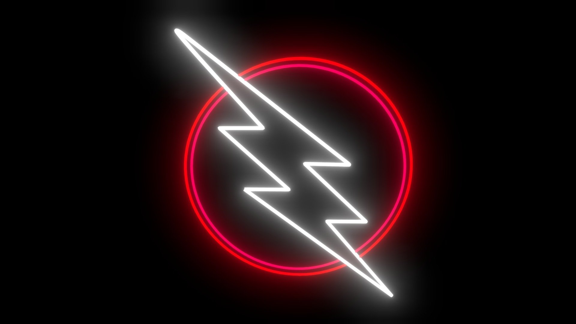 The Flash Neon Light | Neon Sign Wall. - Download Free 3D model by ︻デ ...