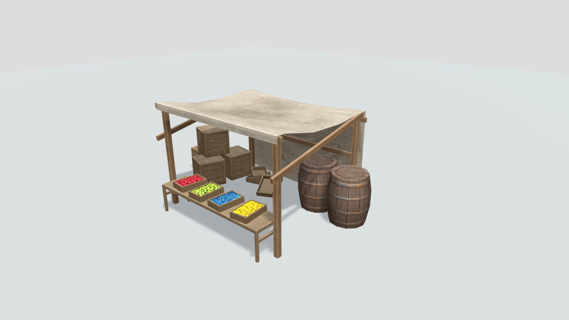 Street Stall - 3D model by Kakeru_manaberucg [d244d02] - Sketchfab