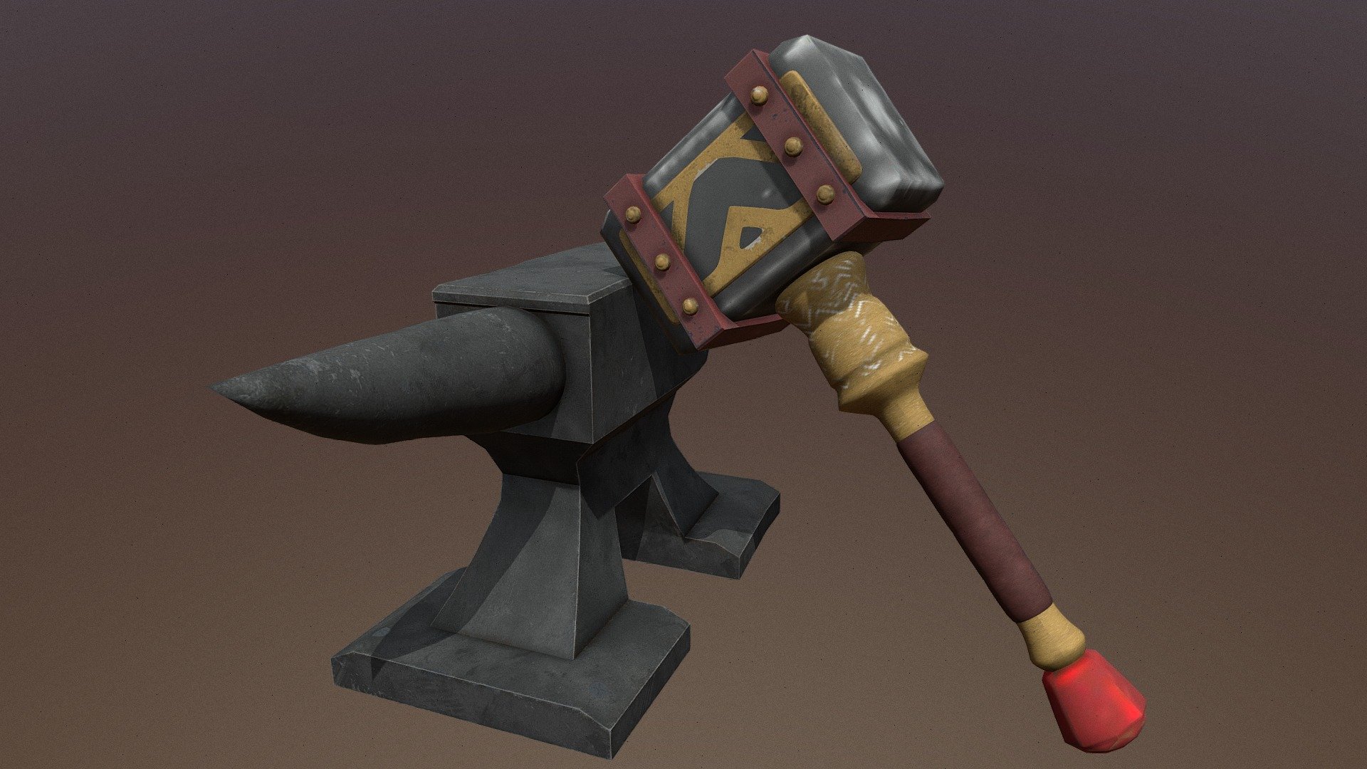 Blacksmith Hammer - 3D model by Milen Mirazchiyski (@thejkl2002 ...