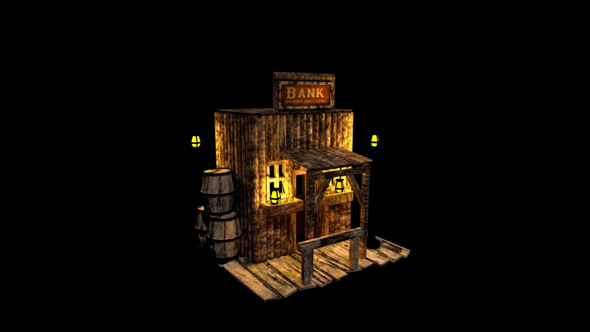 Old western bank - 3D model by Snakelake (@snakelake0) [d245c5e ...