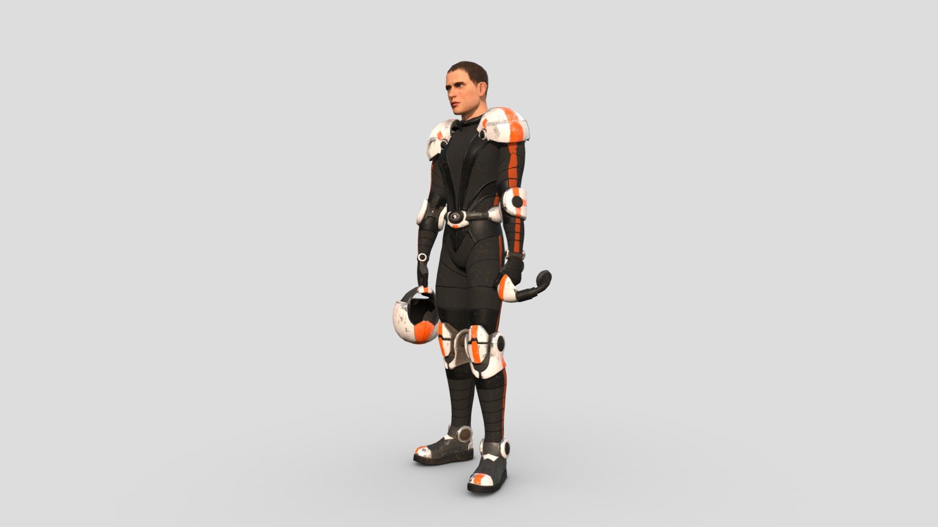 Male 05 Pilot Black Helmet Anim - 3D model by Los Bionicos Animation ...