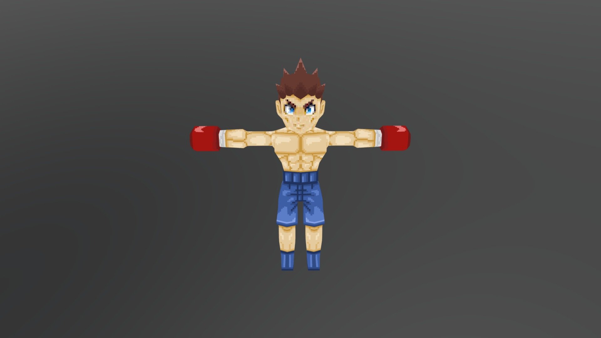 Pixel Boxer - 3D model by BrentLattery [d251c2e] - Sketchfab
