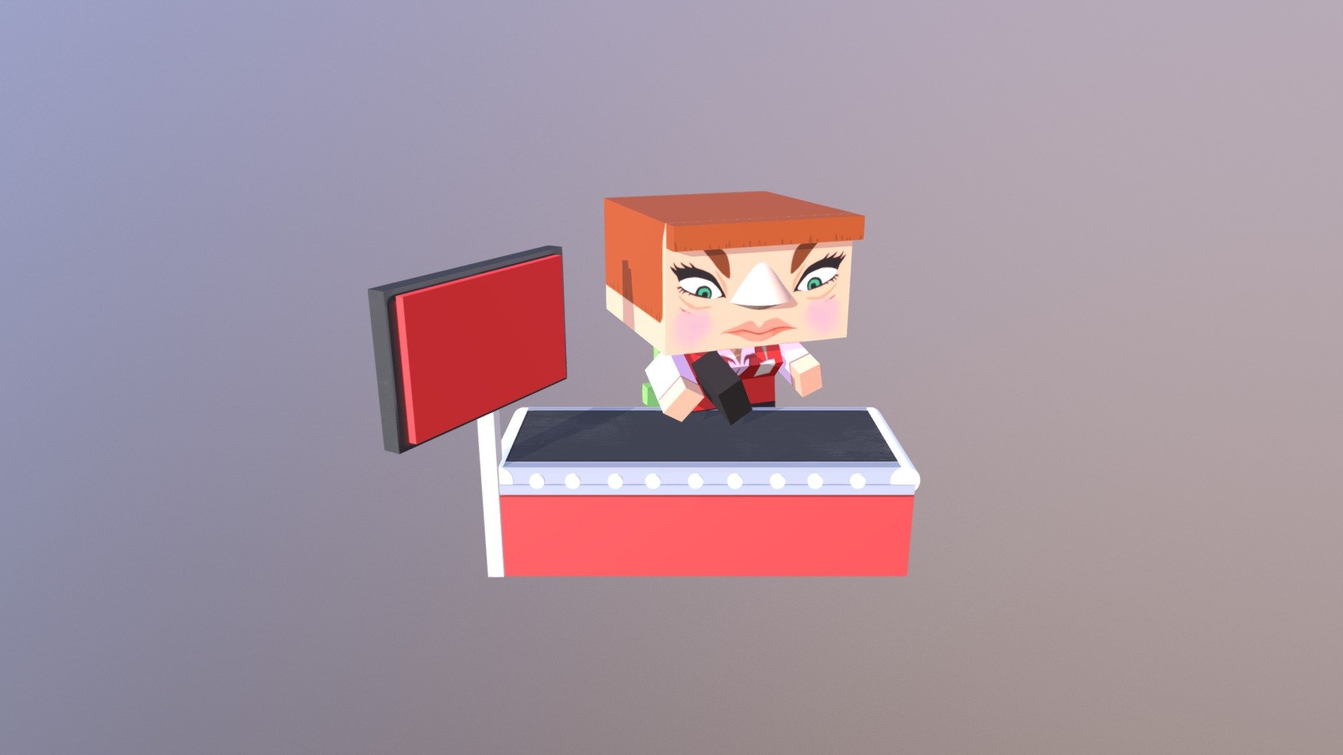 Red Cashier lady - Download Free 3D model by Oren.Feld [d255429 ...