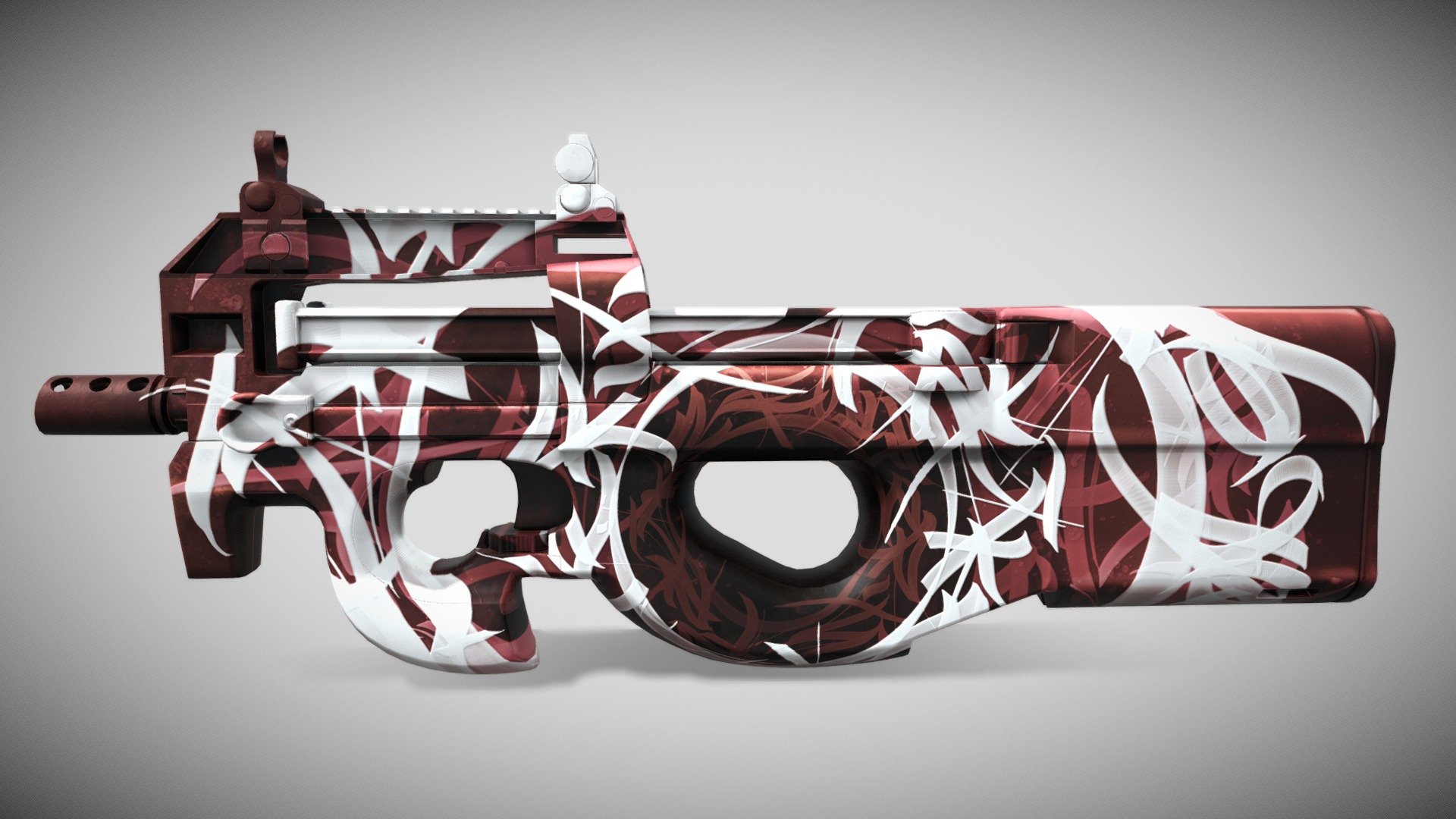 P90 | Calligraphy - 3D model by egor.tattoo [d255d82] - Sketchfab