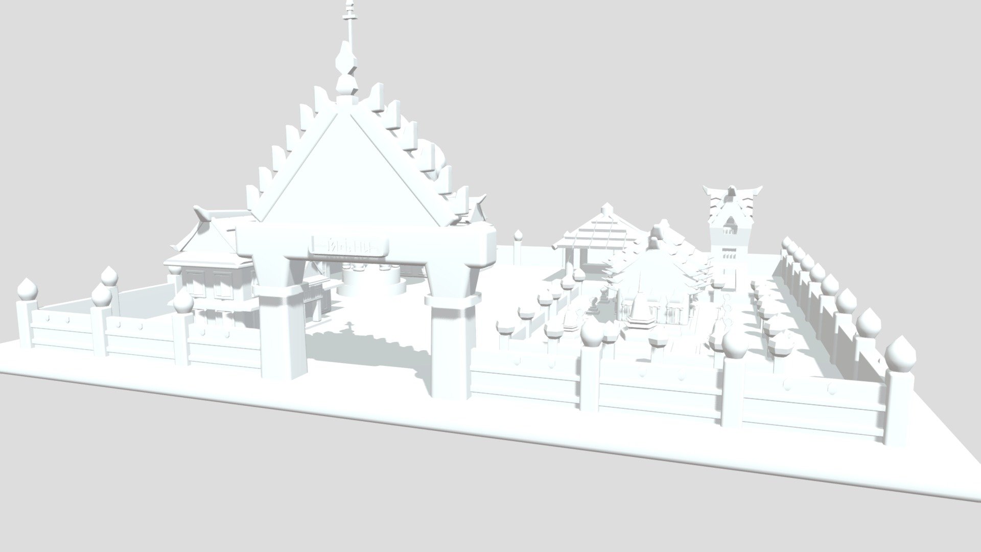 Thailand Temple - 3D model by punyarat [d25b0dc] - Sketchfab