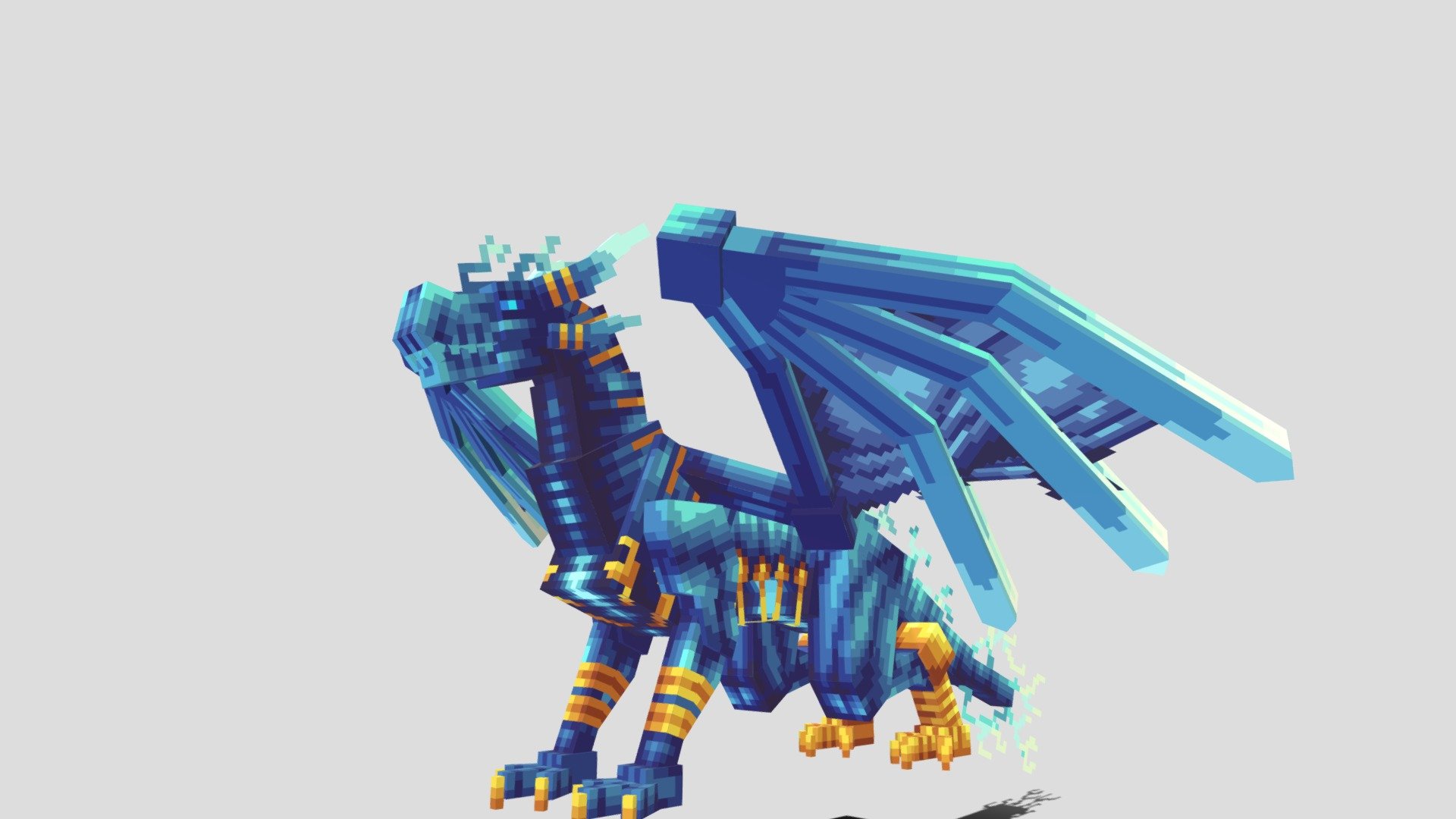 Light blue dragon - 3D model by Mark Cao (@addyabernethy9) [d25c584 ...