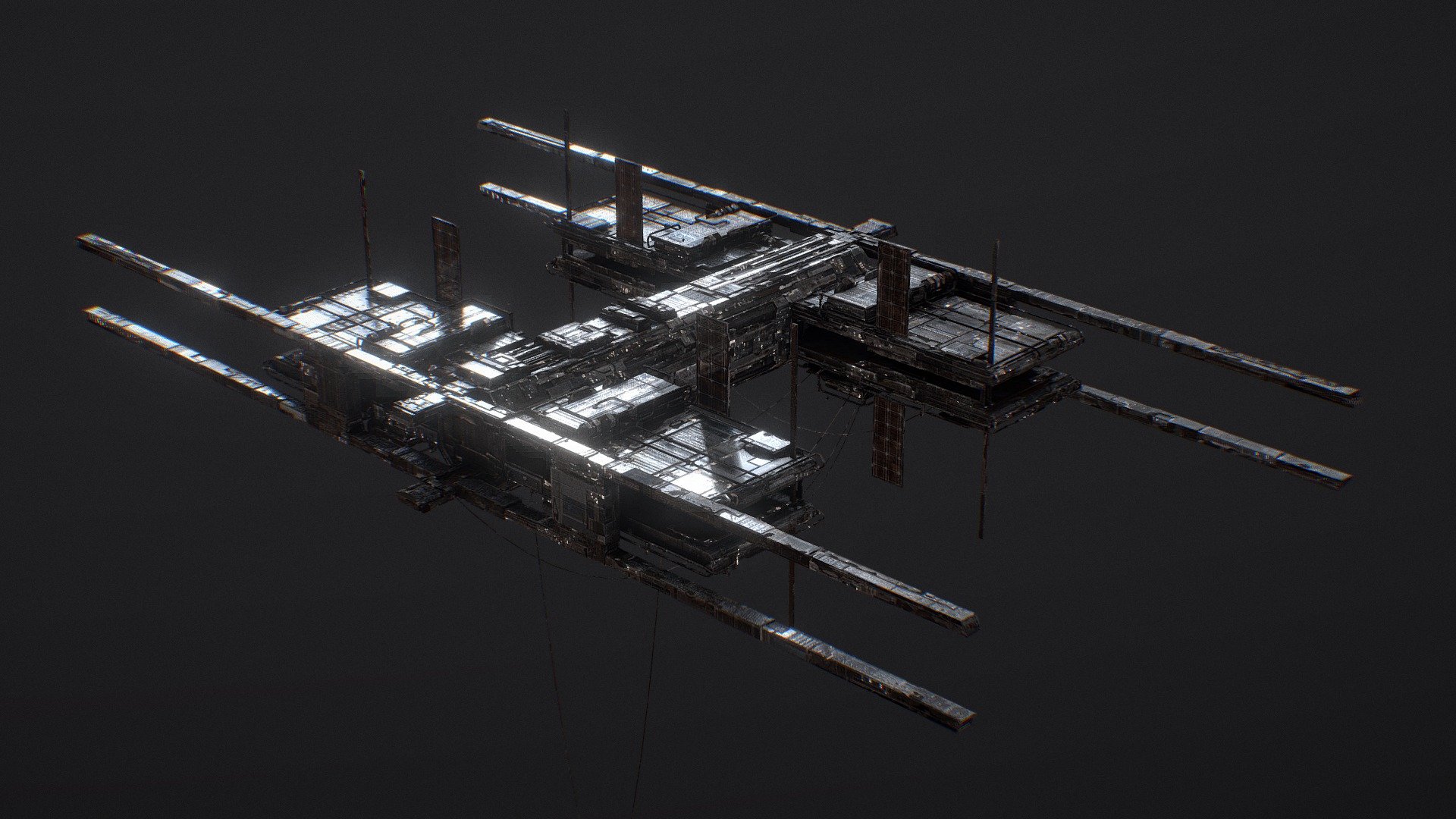 1300 Followers Celebration - Space Station - Download Free 3D model by ...