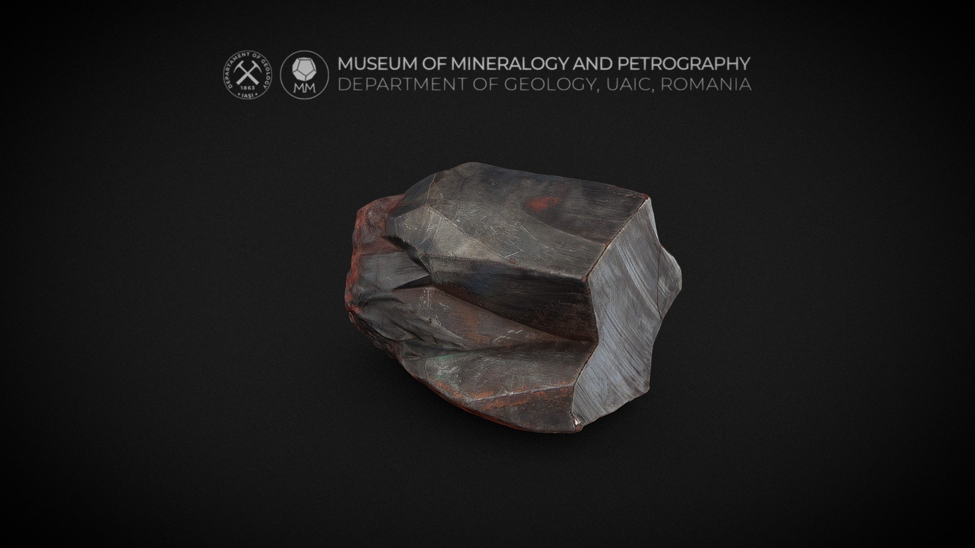 Metallic-looking crystals of Hematite - 3D model by Museum of ...