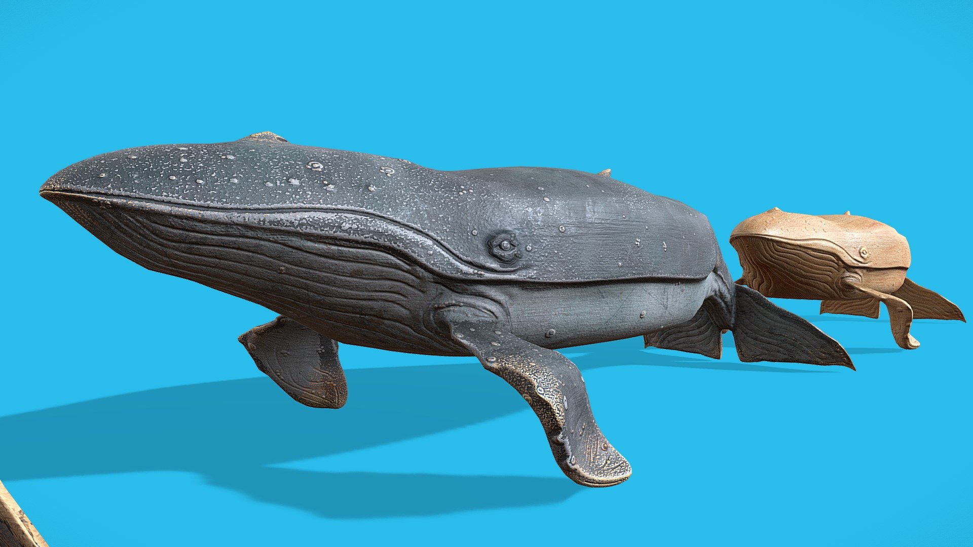 Wooden Humpback Whale Decorative Statues - Download Free 3D model by ...