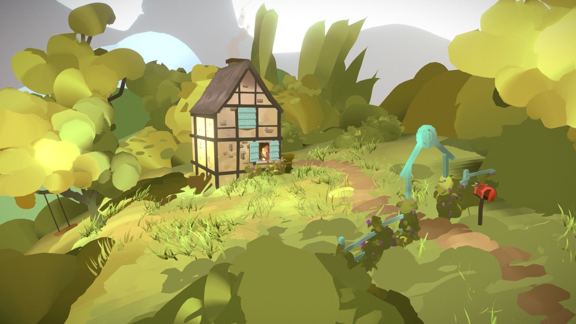 House on mountaintop - 3D model by Martinity [d267423] - Sketchfab