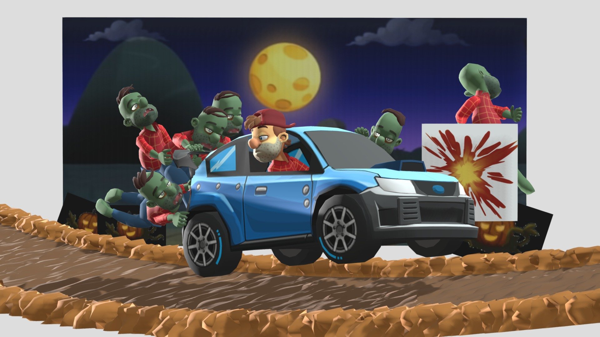 HCR2 zombie chase scene - Download Free 3D model by appo_1792 [d26928e ...