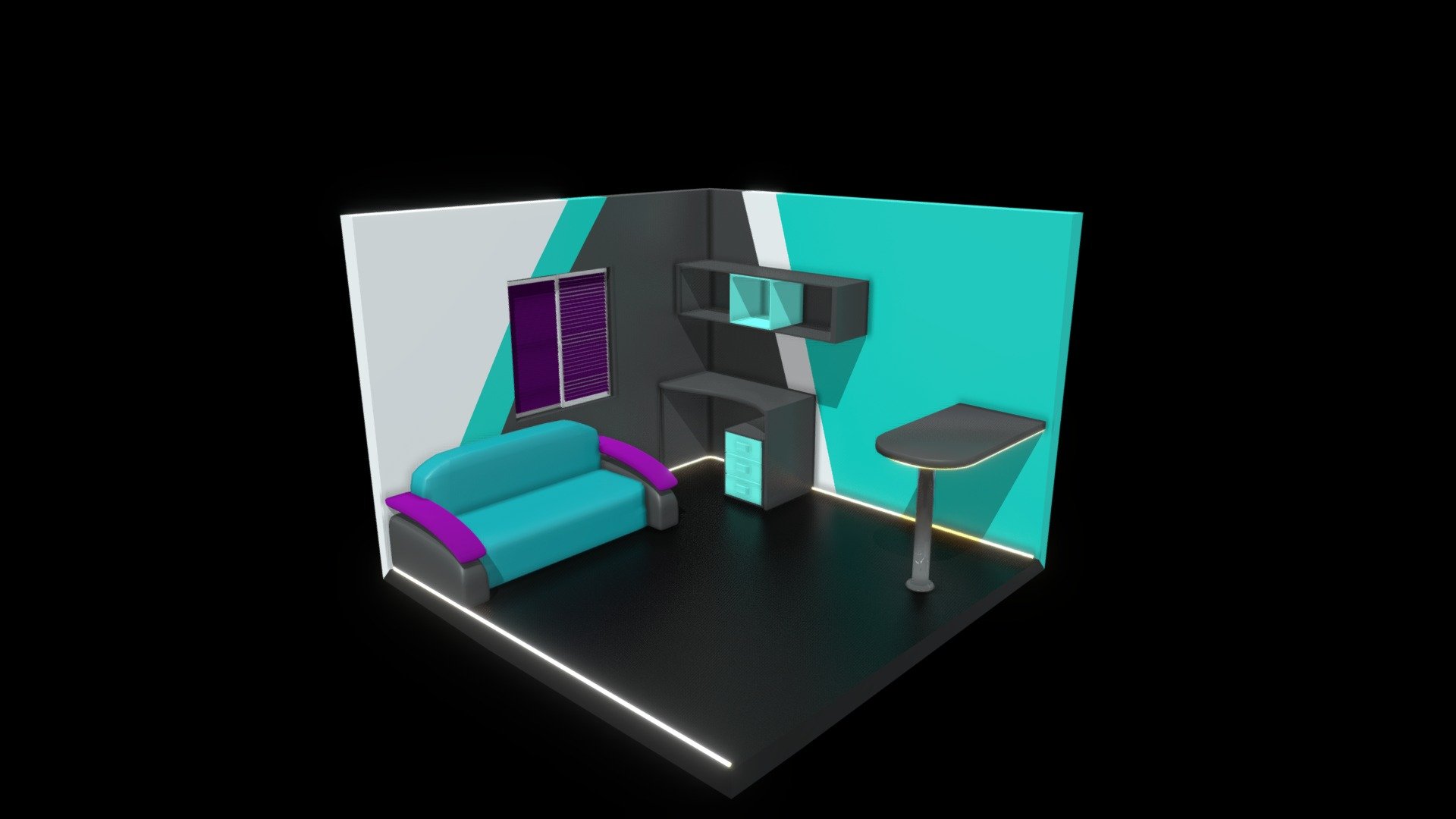 Simple room - 3D model by 2kducks [d269f03] - Sketchfab