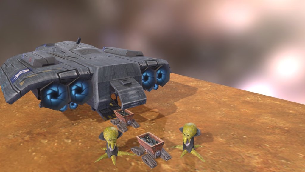 Alien, Kart and Spaceship - 3D model by parker.dean [d26de98] - Sketchfab
