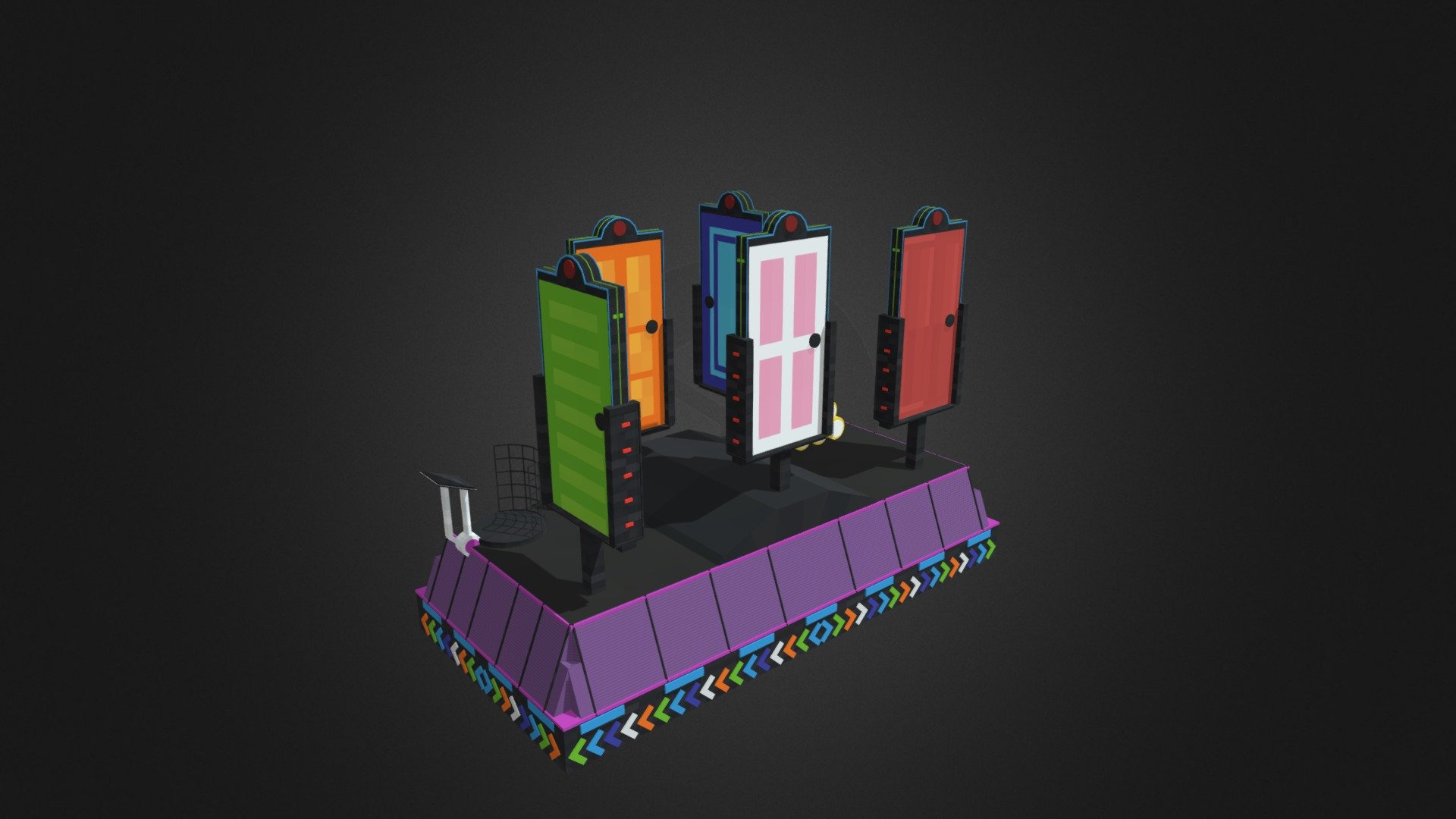 Monsters Inc. Paint the Night Float - 3D model by Palace Interactive ...