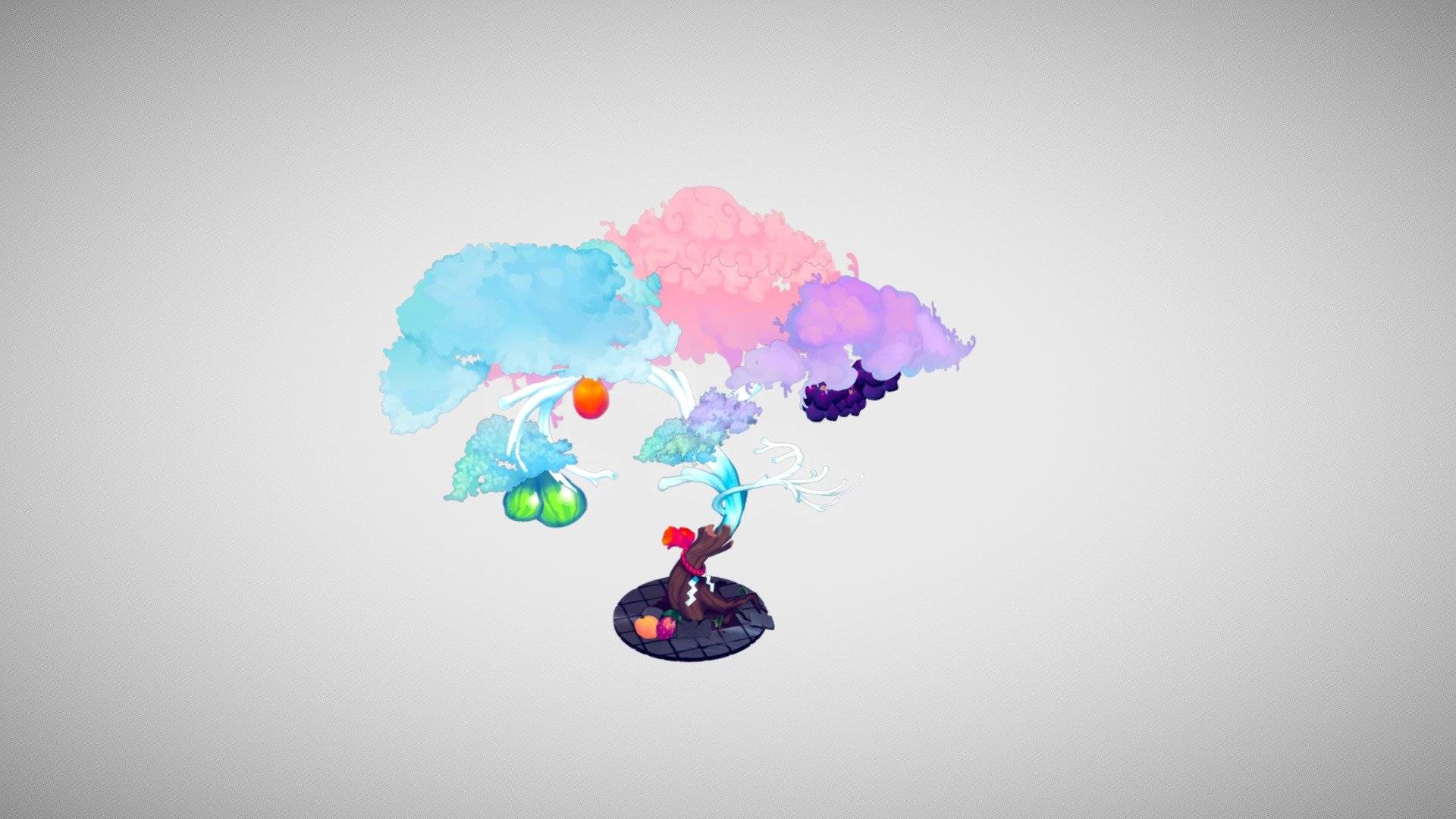 Mixed Fruit Tree - 3D model by KamiV [d2750ea] - Sketchfab