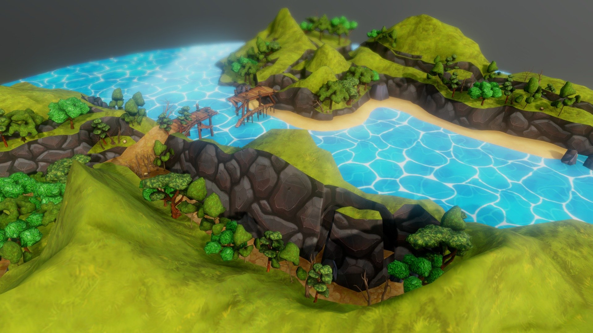 River Band Environment Design - 3D model by Gordon Lee (@GordonLeeNYU ...