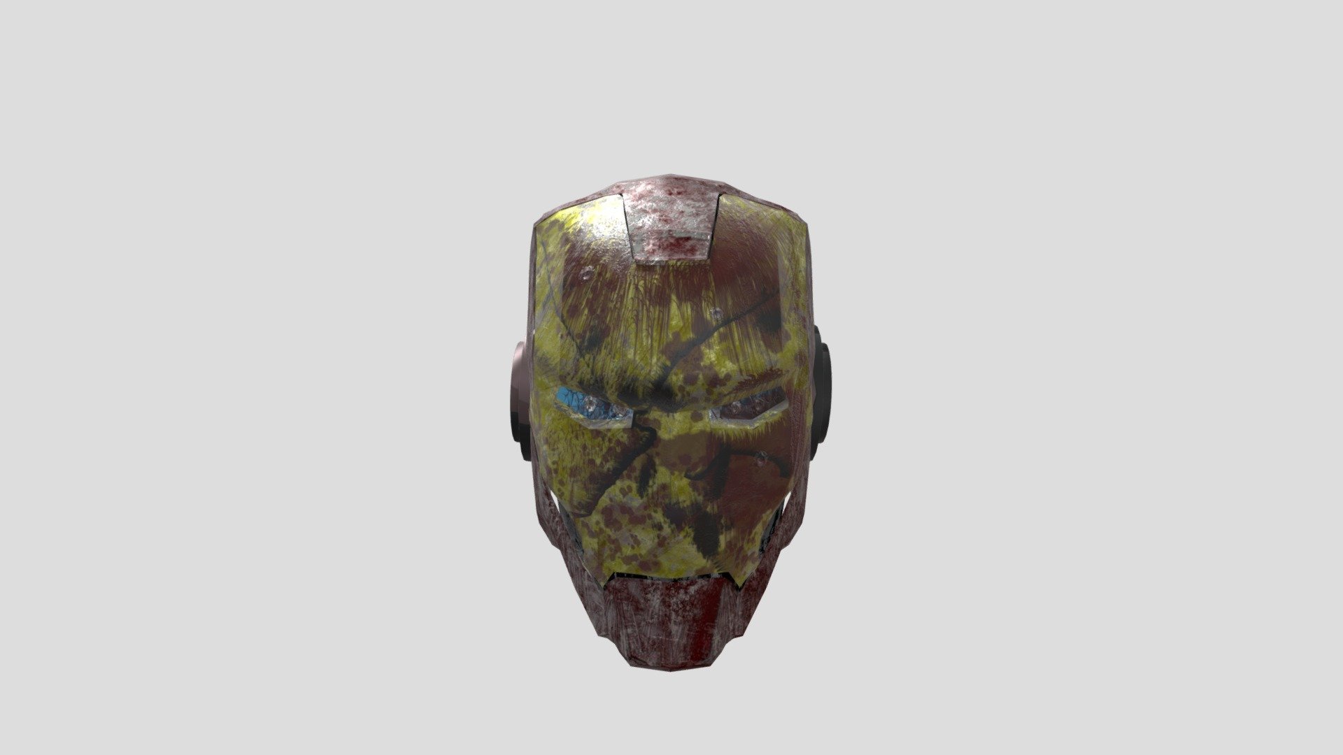 Iron Man Mask (Damaged) - 3D model by dscheel [d277b63] - Sketchfab