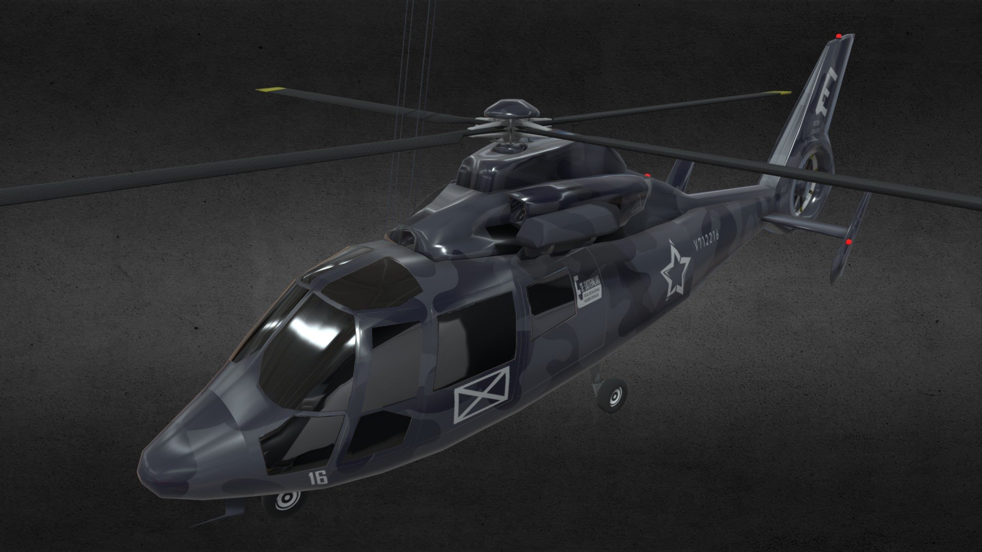 Dolphin Helicopter (AS-365/Harbin Z-9) - Download Free 3D model by ...