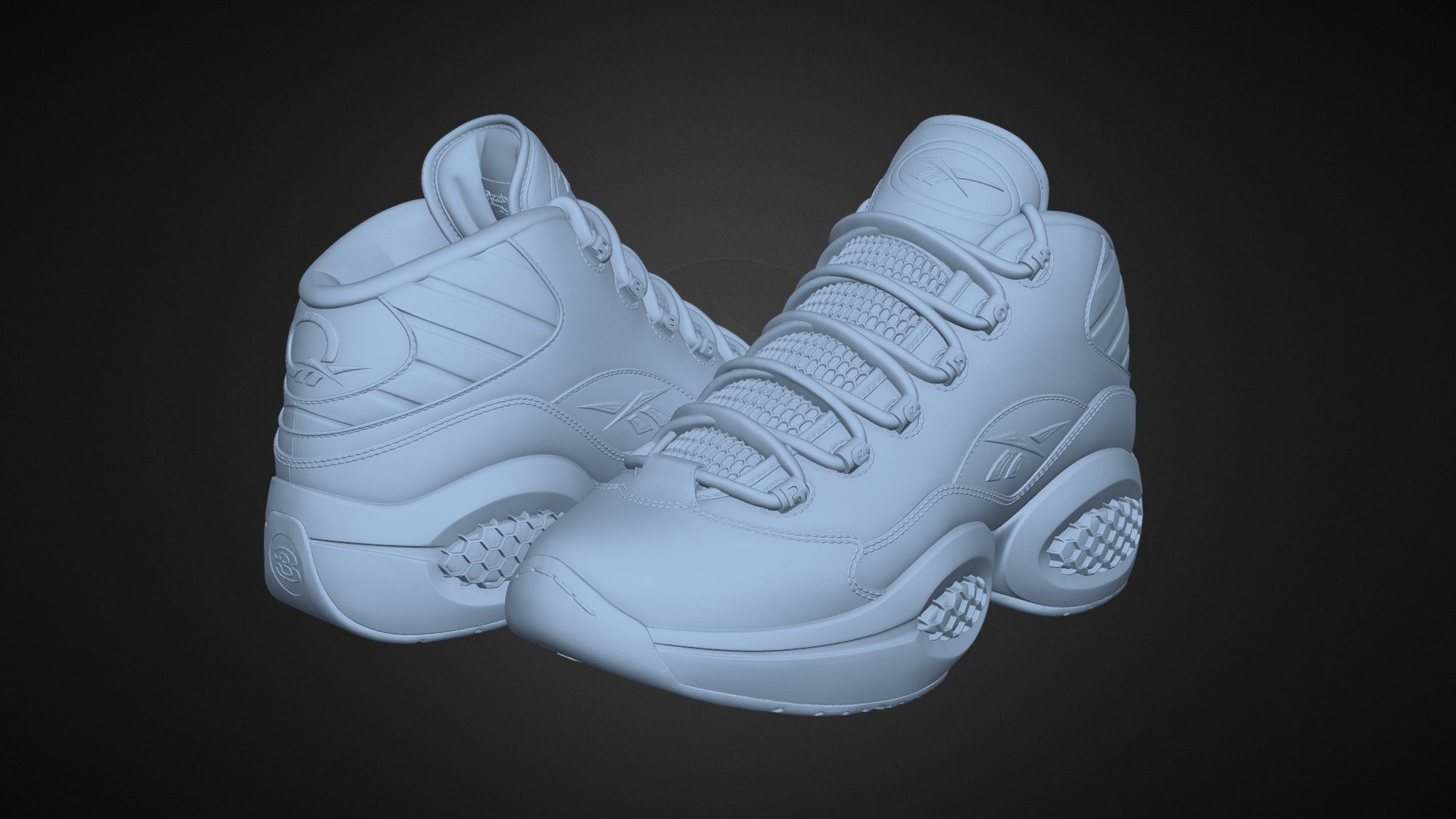 Reebok Question-retro sneaker (with a lil'twist) - 3D model by maxwell ...