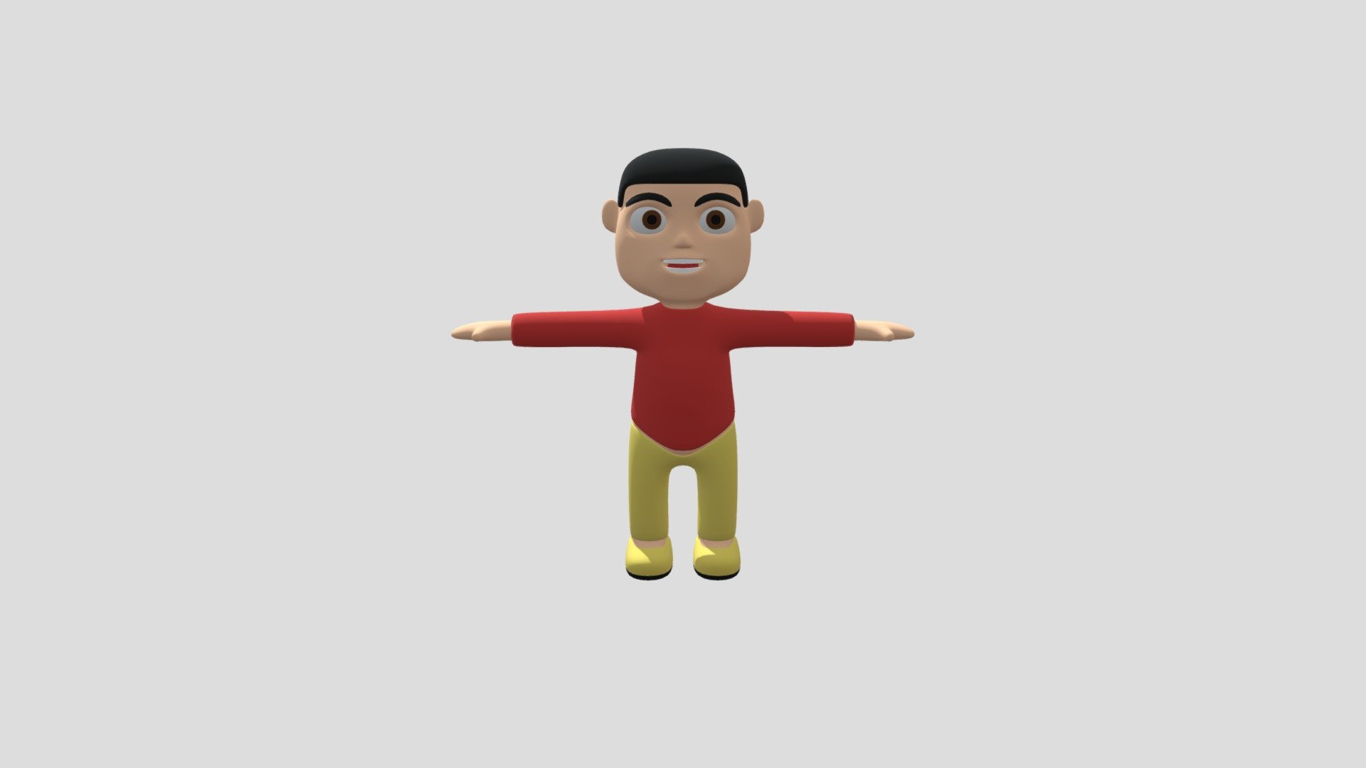 Shin Chan - Low- Poly Chibi Character - Download Free 3D model by ...