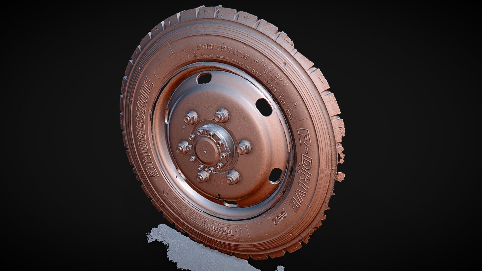 HGV Rear wheel - Download Free 3D model by MAD CAD LTD (@madcadltd ...