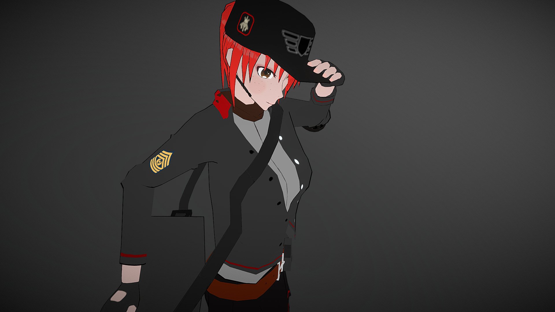 Anime Girl Commander - 3D model by mateusbmarcelino [d2809f3] - Sketchfab