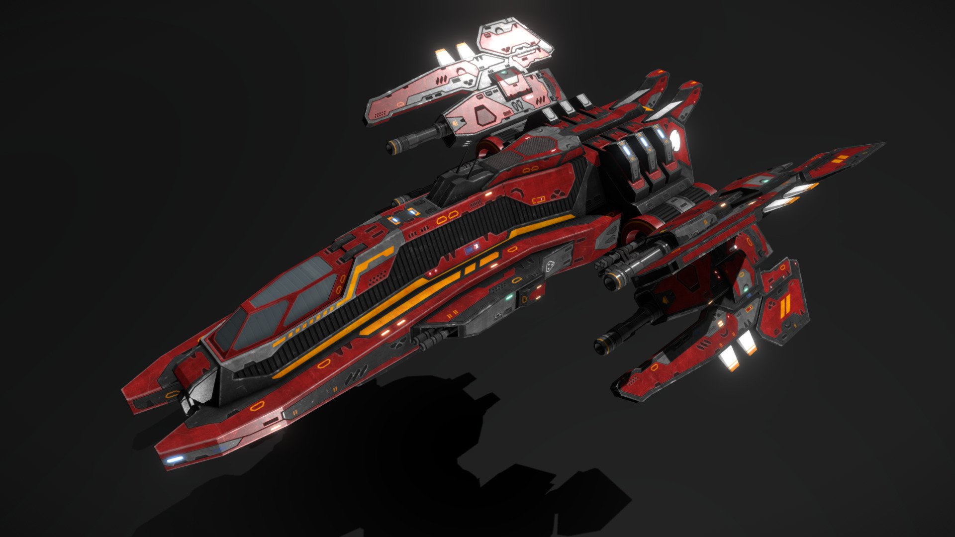 Scifi Gunship Nightmare - Buy Royalty Free 3D model by MSGDI [d282d07 ...