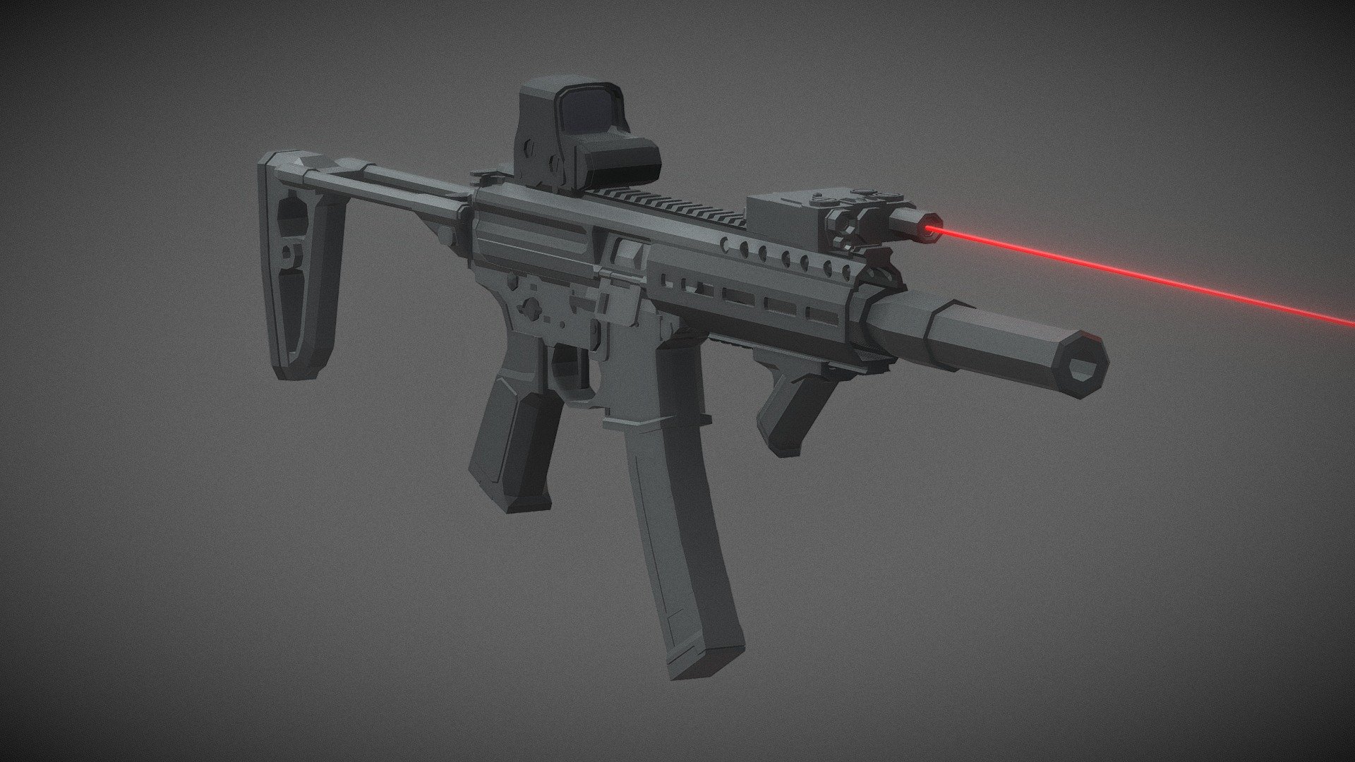 Low Poly Tactical SIG MPX - 3D model by untoucheddev [d2866df] - Sketchfab