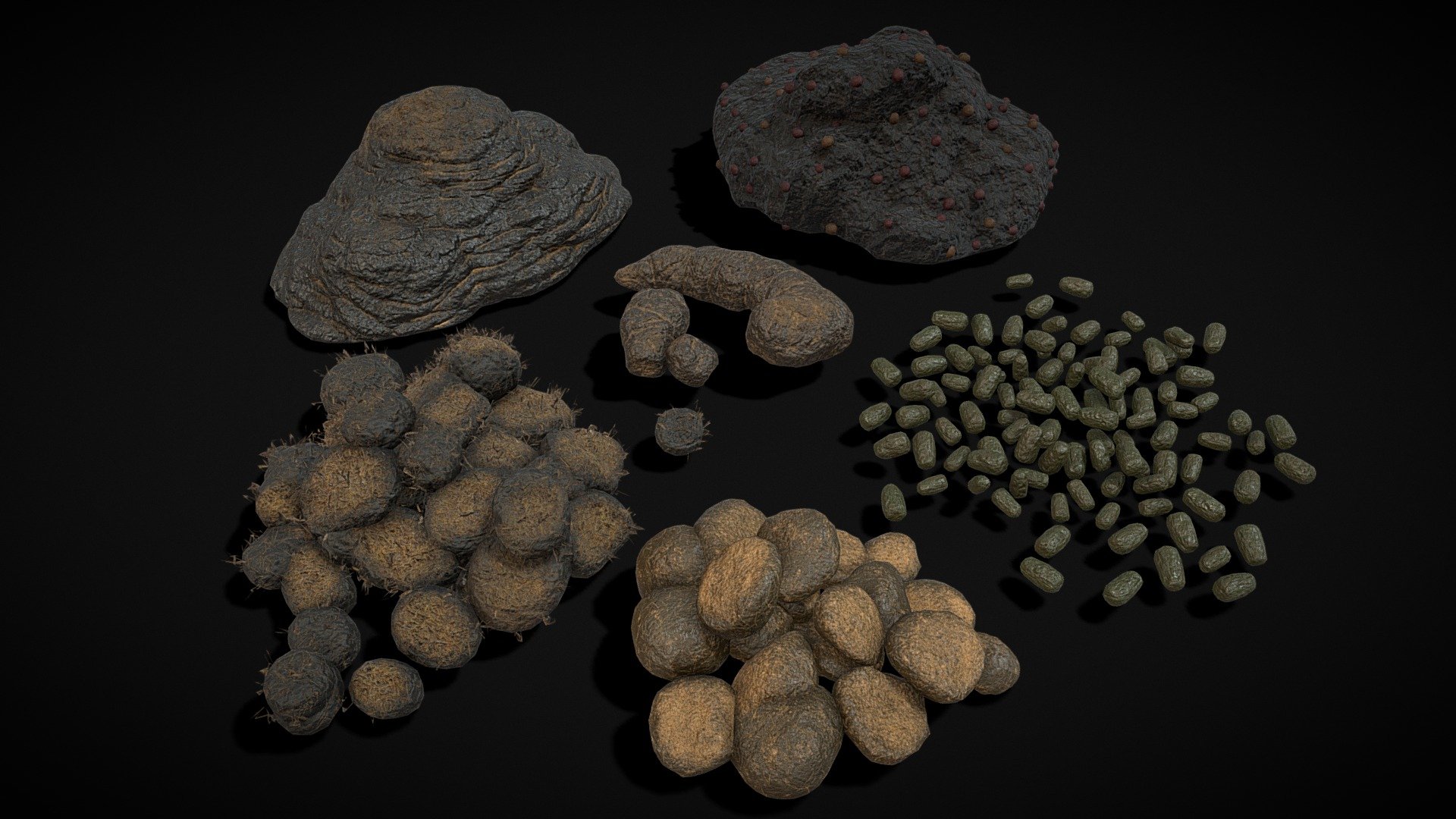 Poop Variety Pack - Buy Royalty Free 3D model by GetDeadEntertainment ...