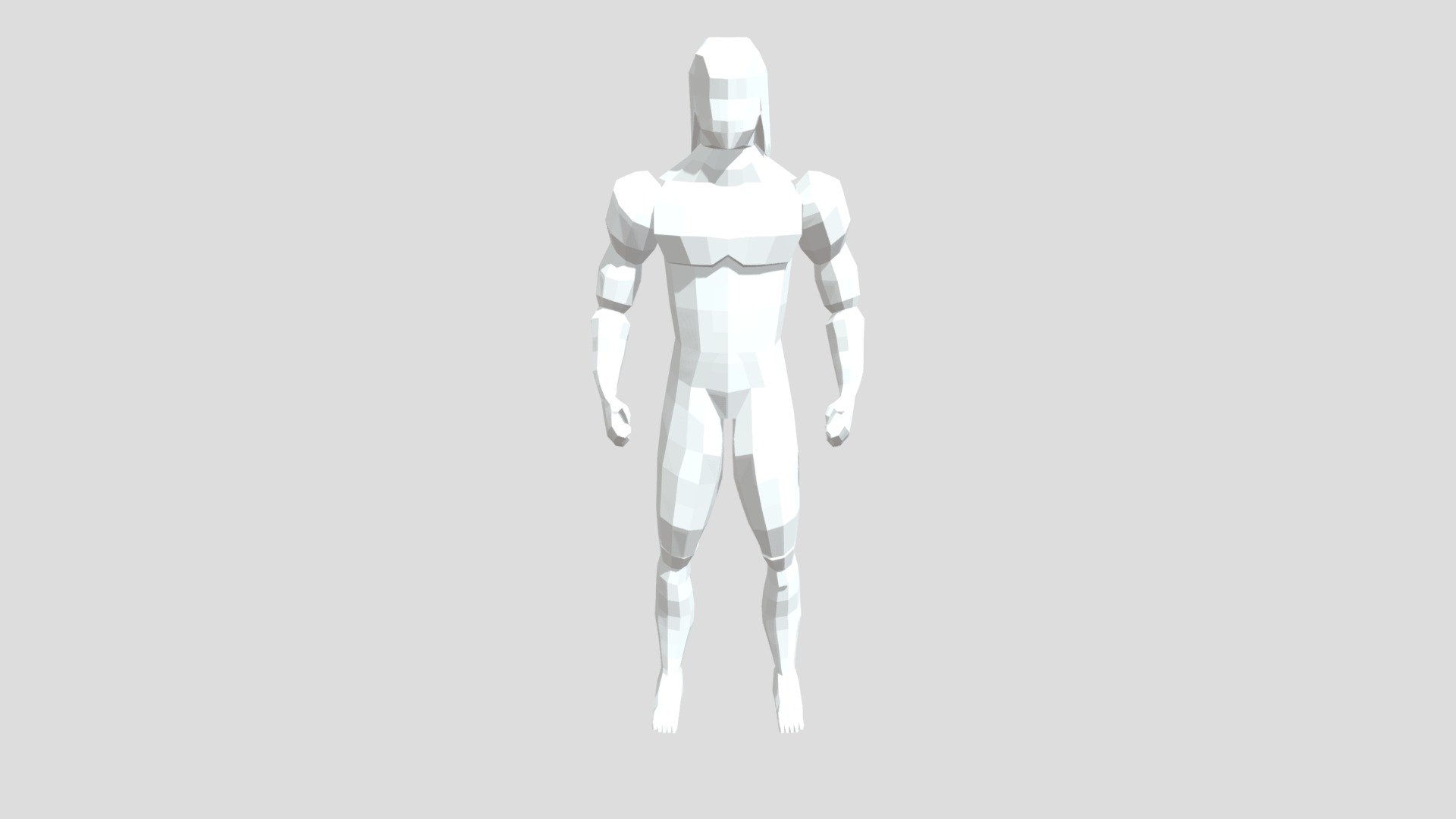 Low Poly Man (long hair) - 3D model by The Cloudytrooper (@misterafros ...