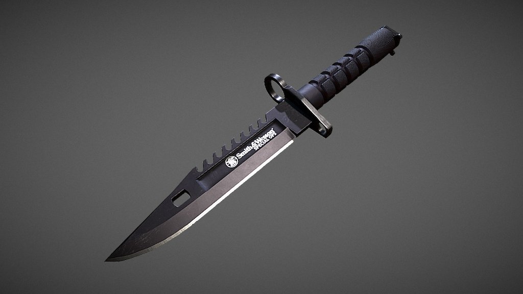 Smith & Wesson Spec Ops M9 Bayonet Knife - 3D model by Jordin Beukers ...