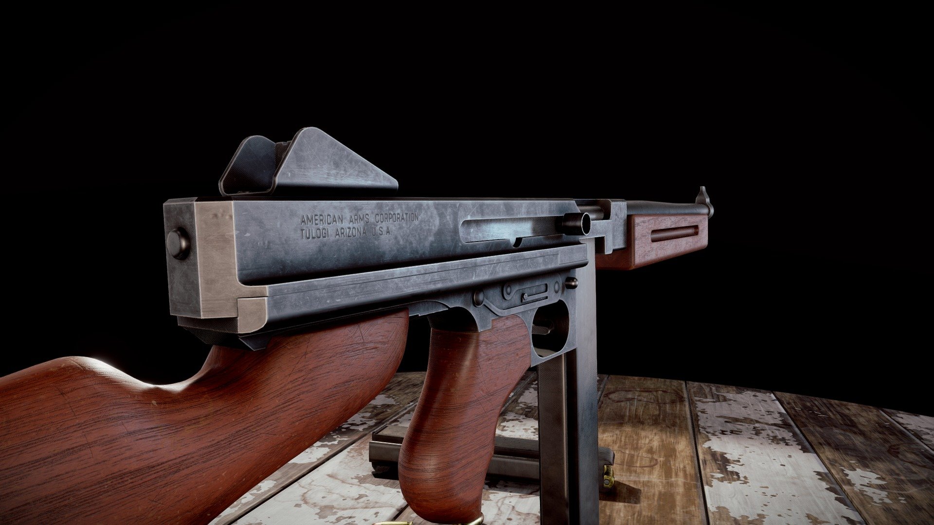 M1A1 Submachine Gun - Download Free 3D model by creationwasteland ...