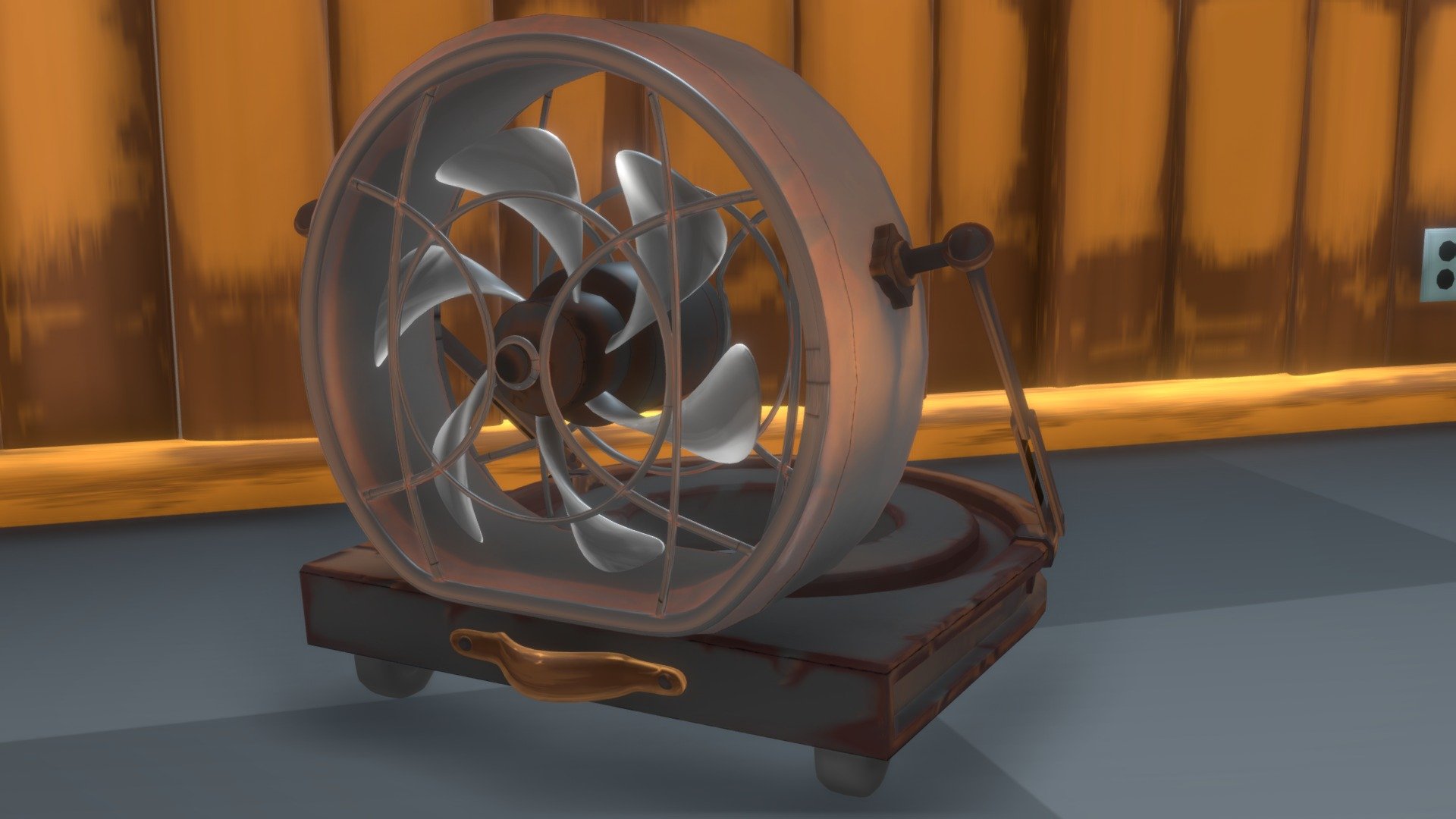 Stylized hand painted fan - Download Free 3D model by dovecoteexpress ...