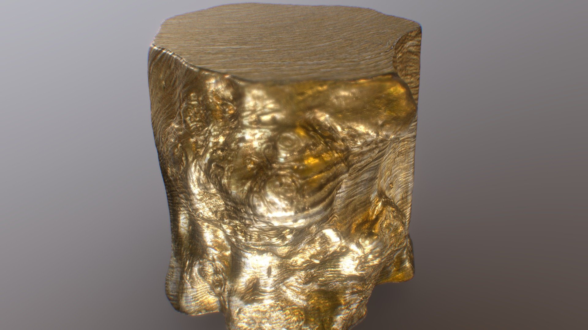 Gold Wooden Stool - Download Free 3D model by Content House Studios ...