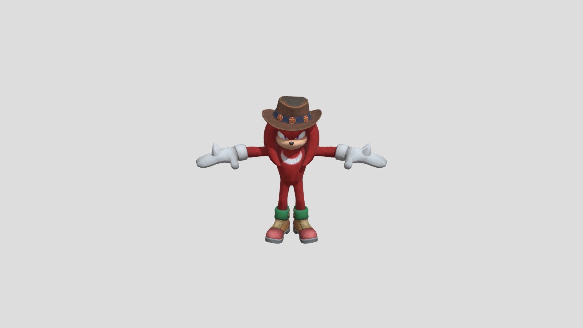 Knuckles Movie With Hat (Tv Series) - Download Free 3D model by ...