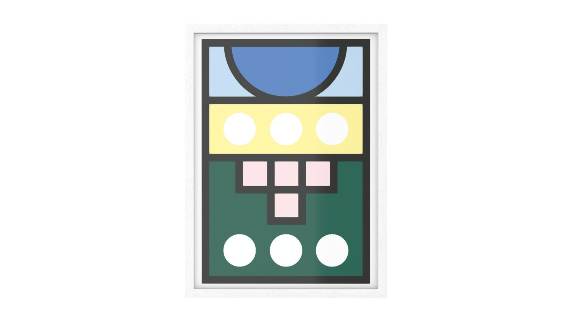Ndebele Print 2, White Framed 48 x 65cm - Download Free 3D model by ...