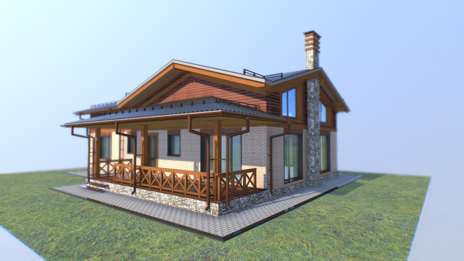 PR01 07 21 Cottage project - 3D model by VRA (@architect47) [d2ac910 ...