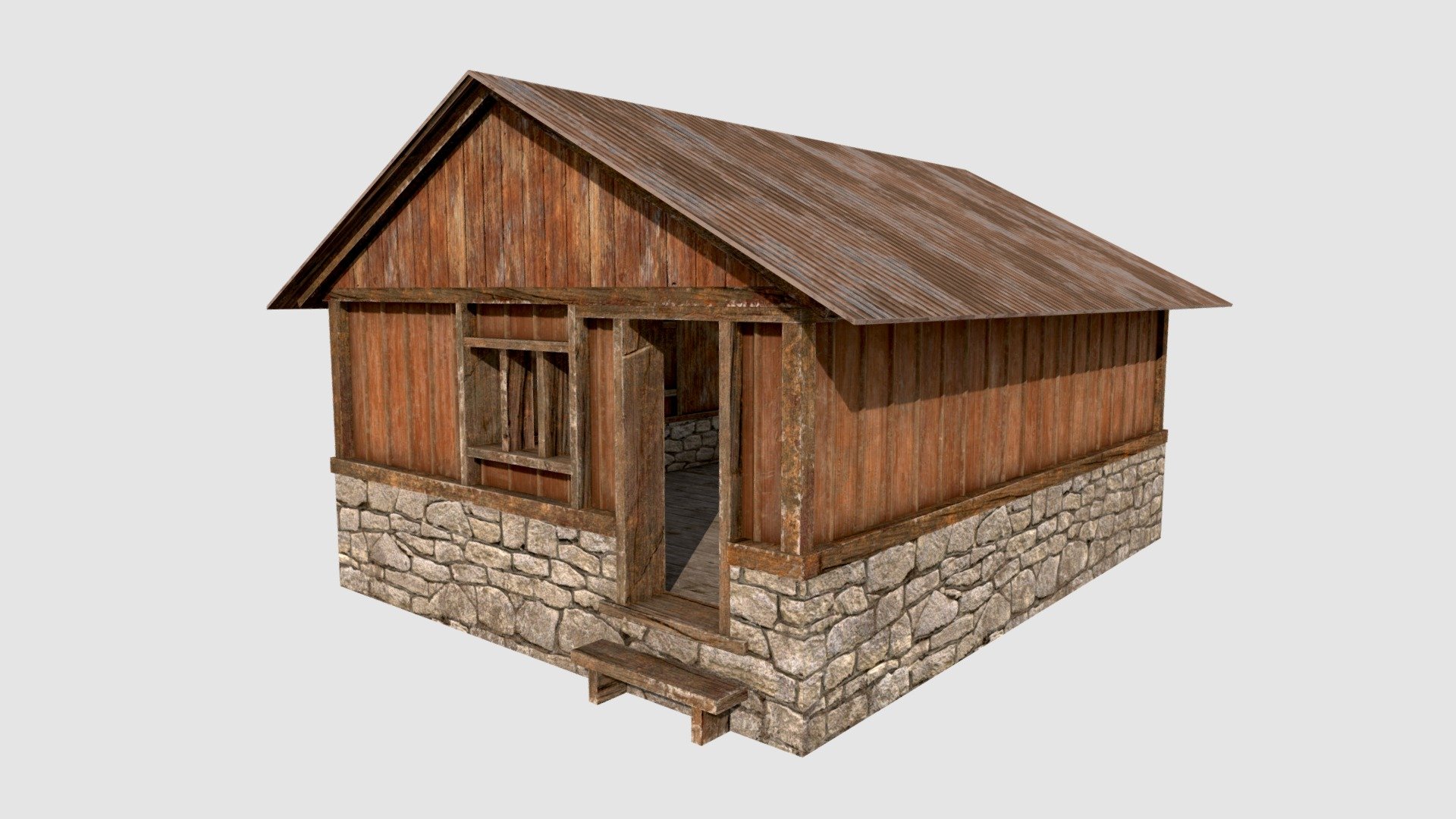 Wooden Hut - Buy Royalty Free 3D model by HowardCoates [d2b391e ...