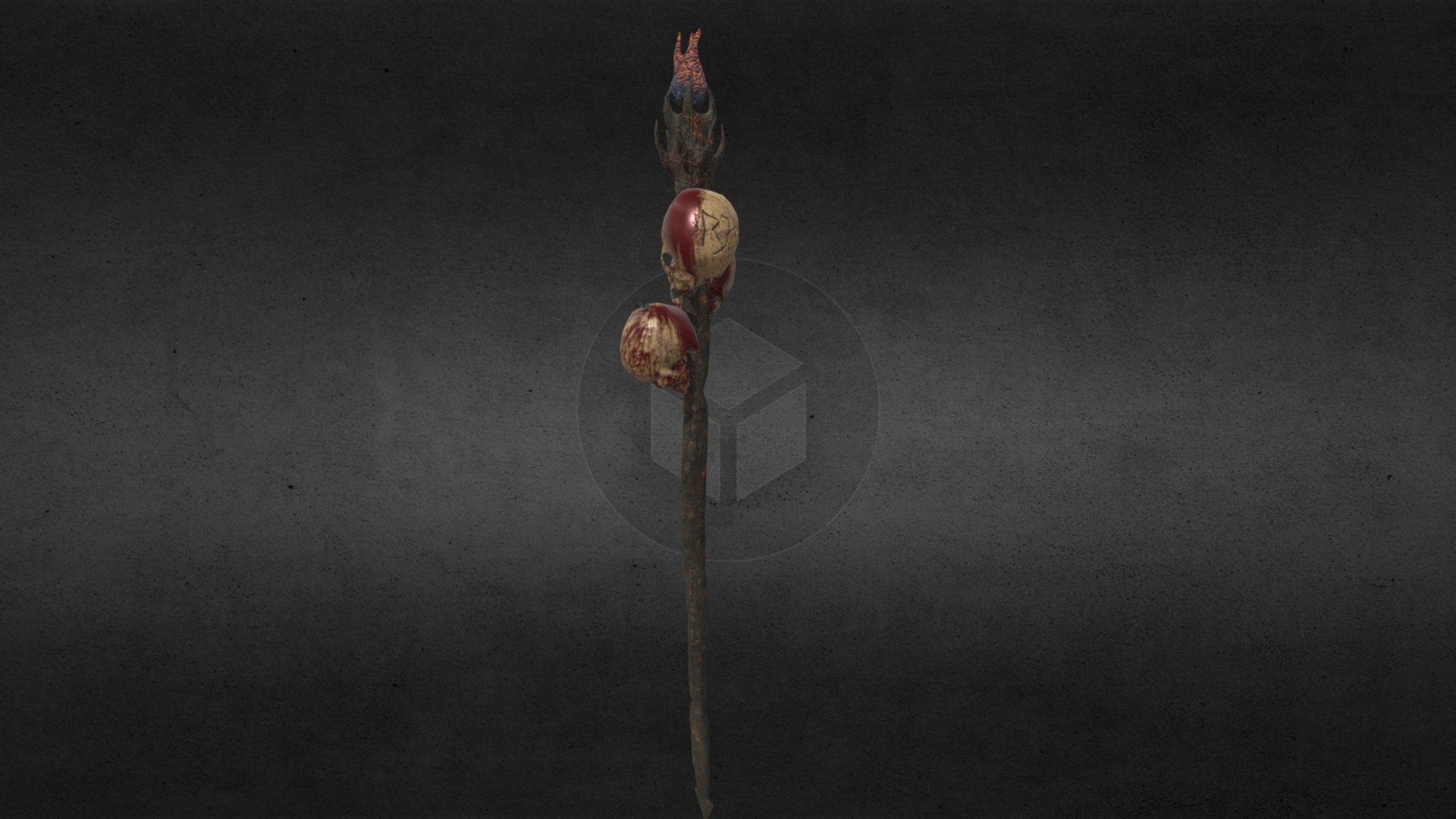 Fire staff - 3D model by N8Skully [d2b3bd7] - Sketchfab