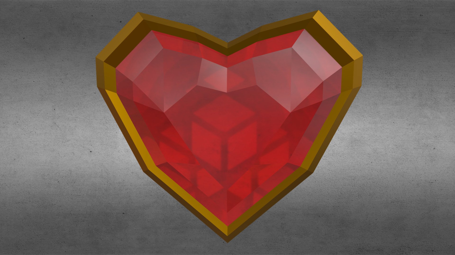 Crystal Heart (Mini-Cubic With Ring) - 3D model by NinJOke [d2b519f ...