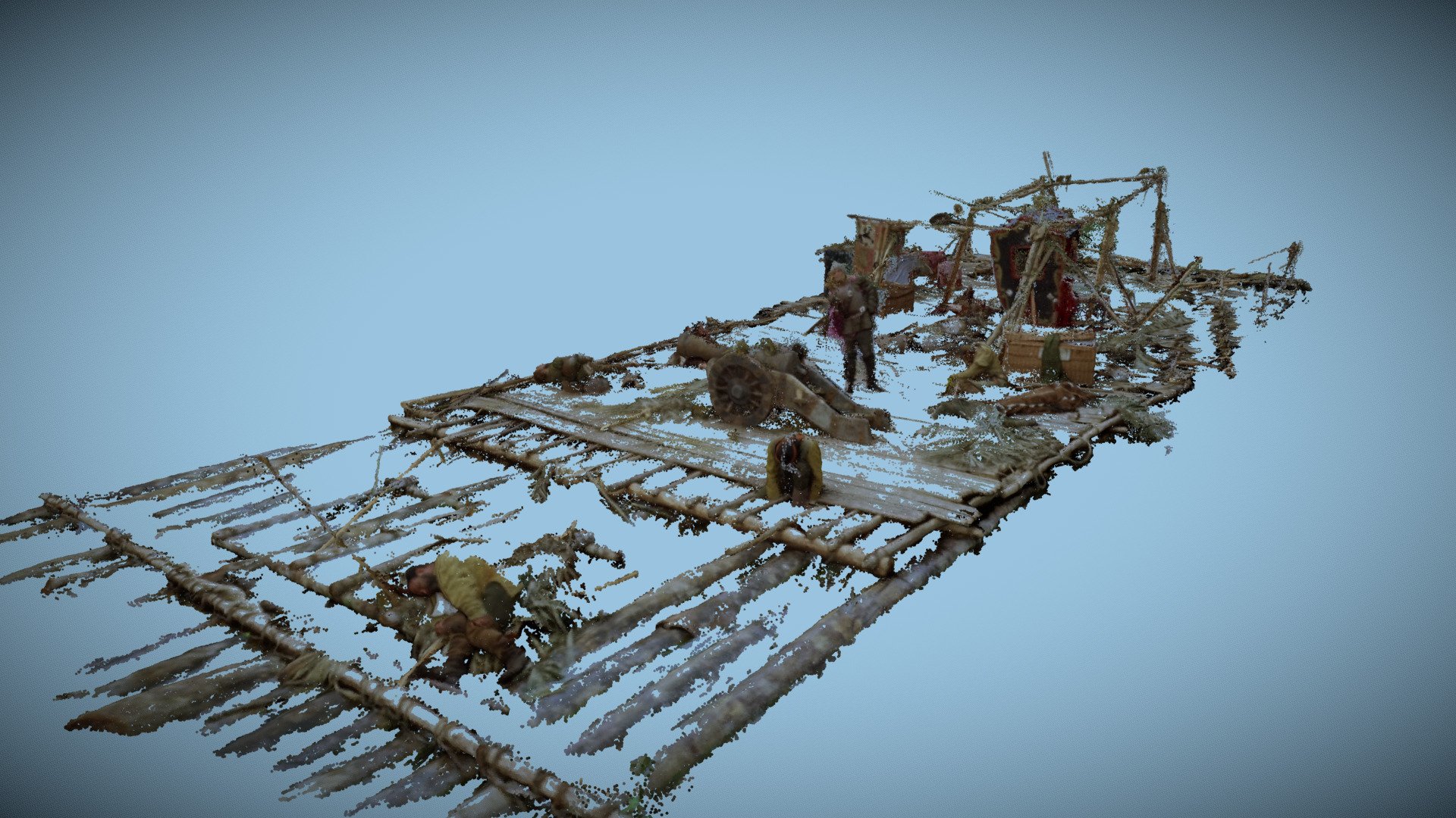 Aguirre's raft - 3D model by dfawcett [d2b712e] - Sketchfab