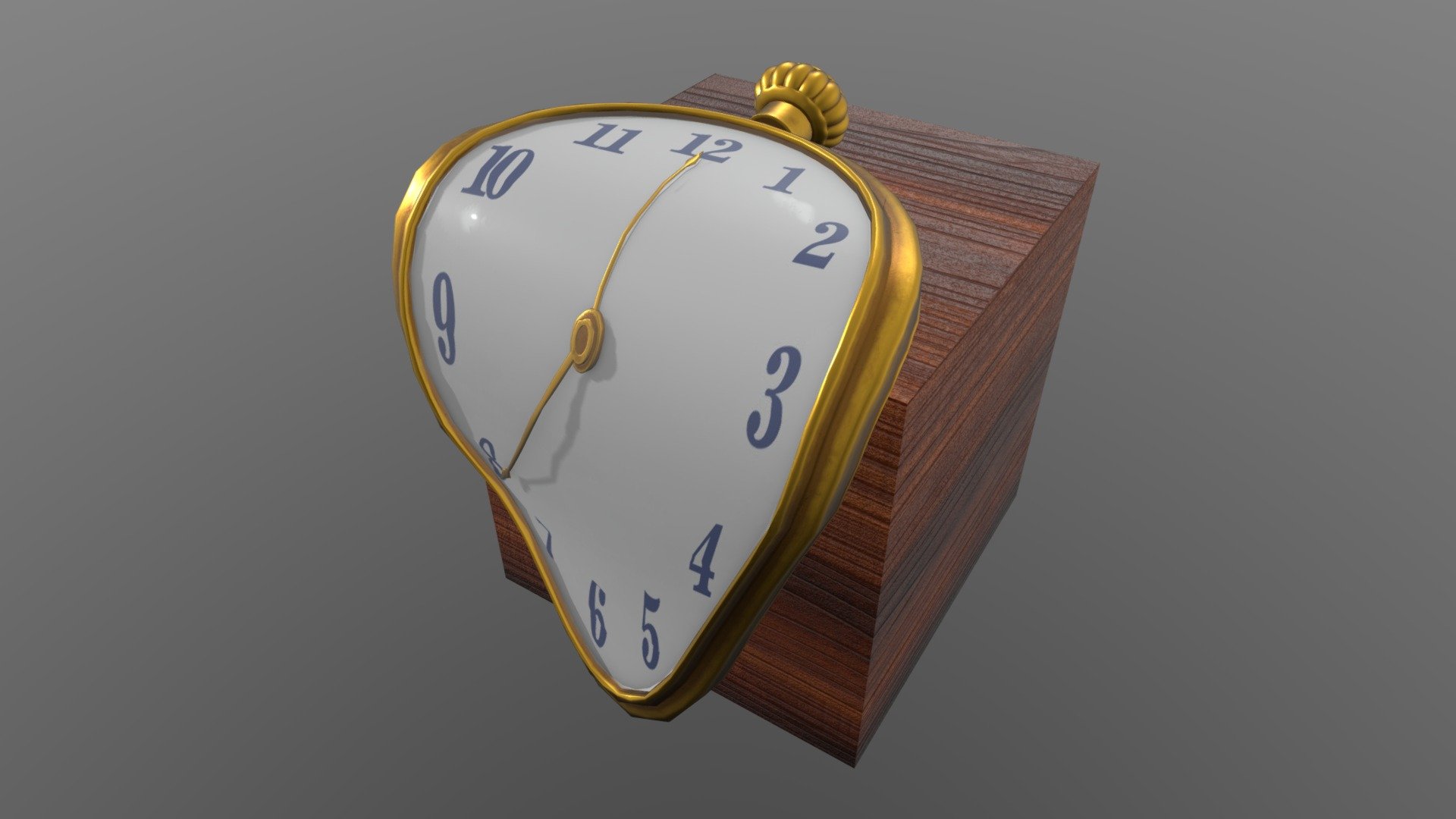 Surrealist Clock :) - 3D model by smelsa [d2ba4cc] - Sketchfab