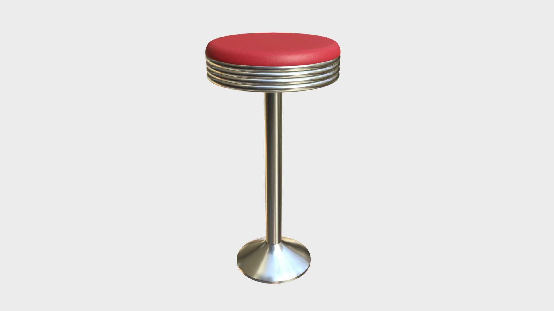 Floor mounted fixed diner stool 1 - Buy Royalty Free 3D model by ...