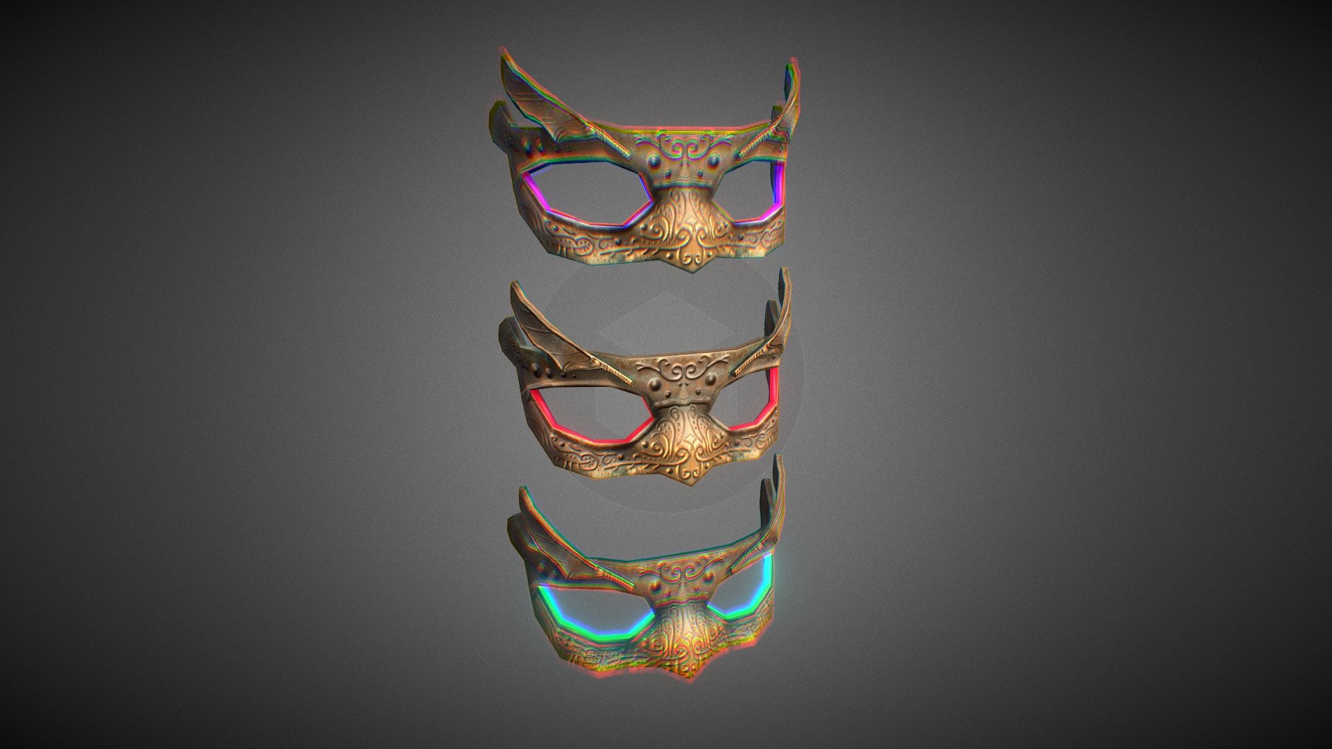 SteamPunk Venetian Mask - Decentraland Wearable - 3D model by ...
