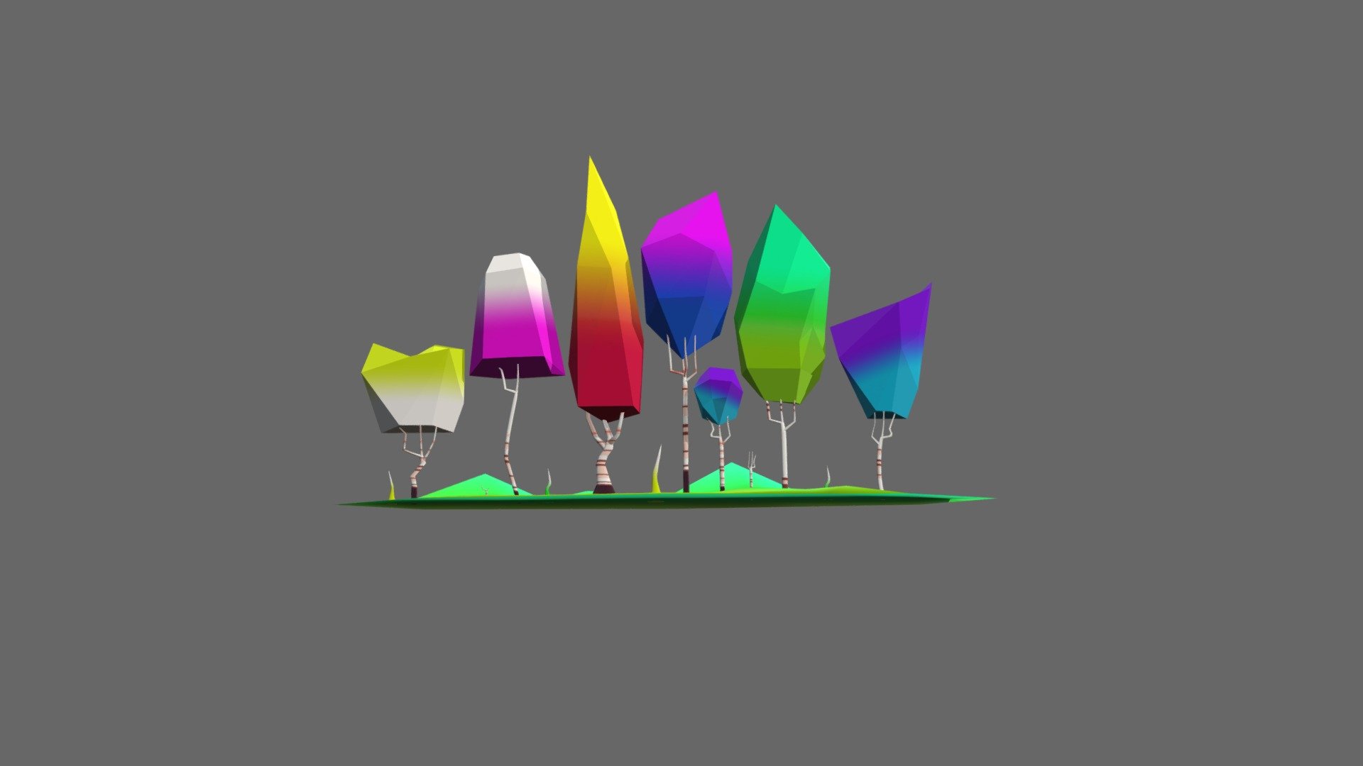 cartoon tree color 7 - 3D model by Chanchalpaul [d2be602] - Sketchfab