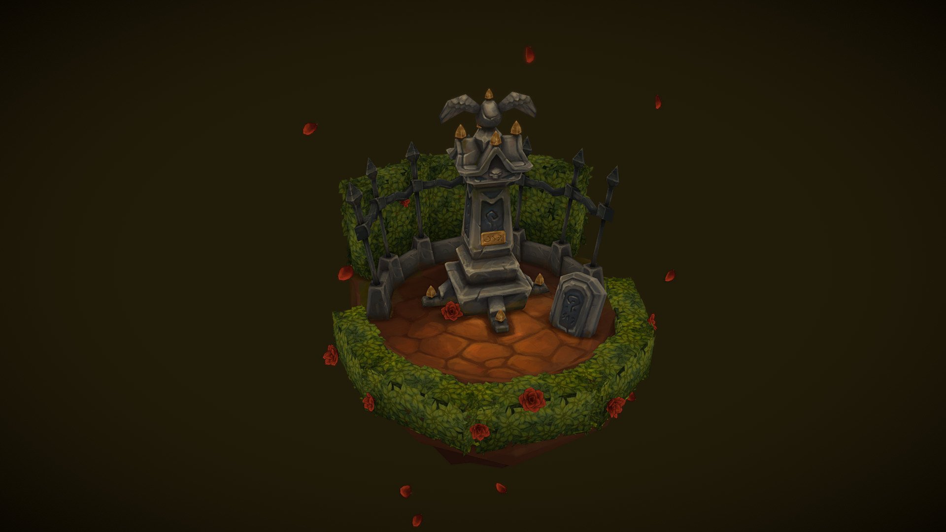 Grave of the rose - 3D model by Alex Iveroth (@alex.iveroth) [d2c479a ...