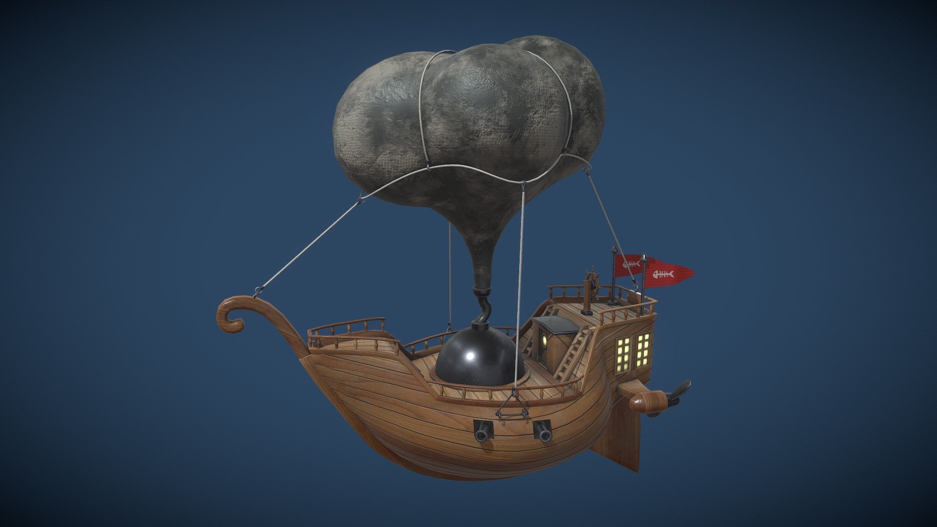 Baloon Ship 2 - Download Free 3D model by emelyarules [d2c9005] - Sketchfab